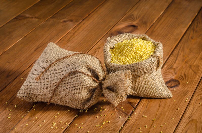 Millet Bags Packing Background Sale Cereals Agro-industry Stock Image ...