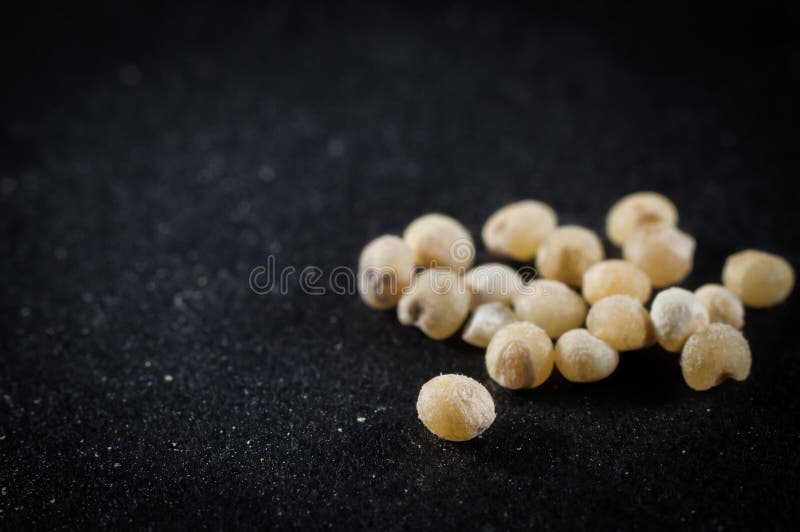 Millet on a Dark Background, Grain Closeup. Macro Shooting Stock Image ...