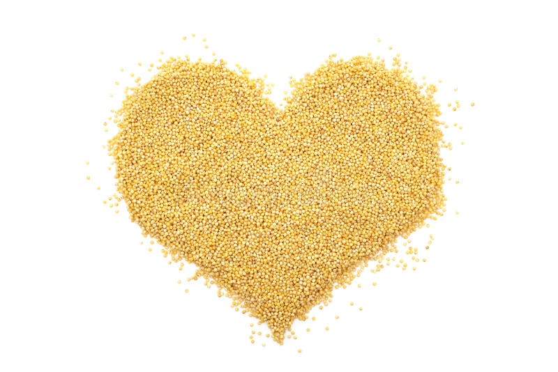 Millet Grain in a Heart Shape Stock Photo - Image of love, concept ...