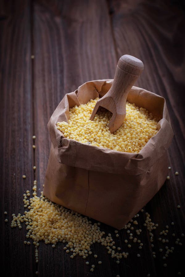 Millet grain in paper bags stock image. Image of cereal - 67967255