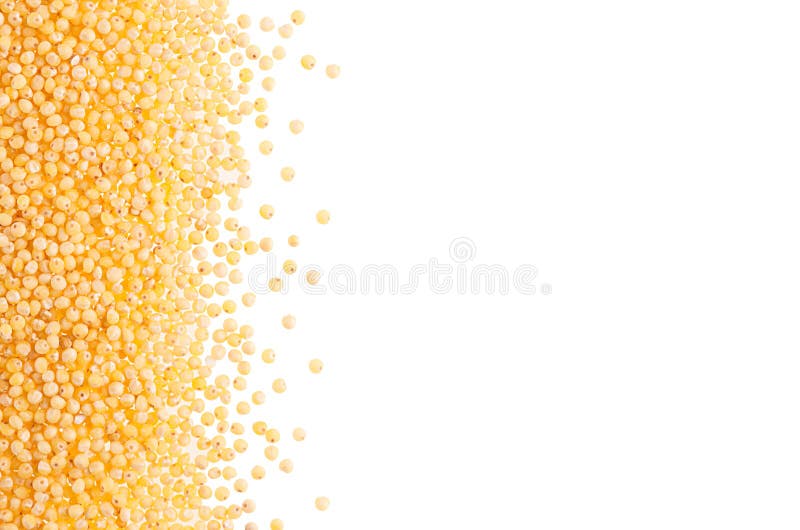 Millet As Decorative Border Isolated on White Background. Top View ...