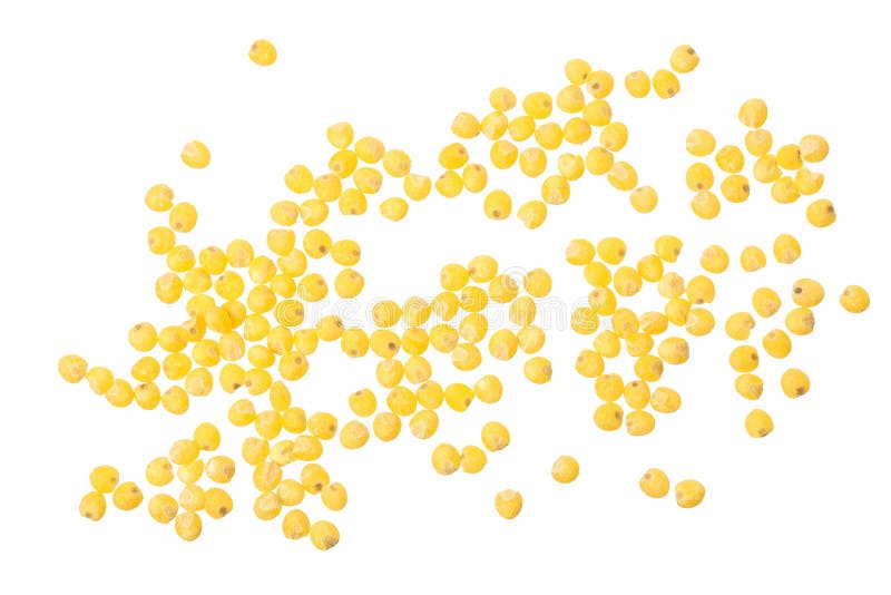 Millet Isolated on White Background. Top View Stock Photo - Image of ...