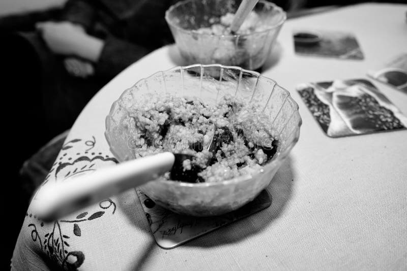 Millet with jam. stock image. Image of dessert, cherry - 62467911