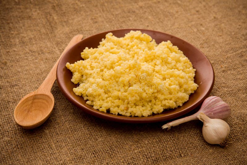 Millet porridge stock image. Image of africa, spoon, food - 33676945