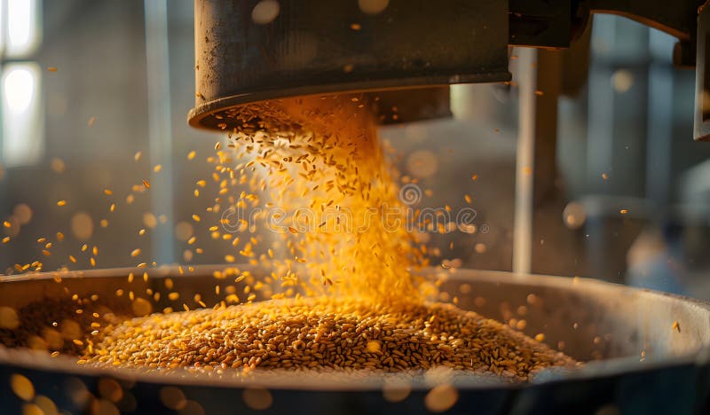 Millet Processing in the Factory Stock Photo - Image of industrial ...