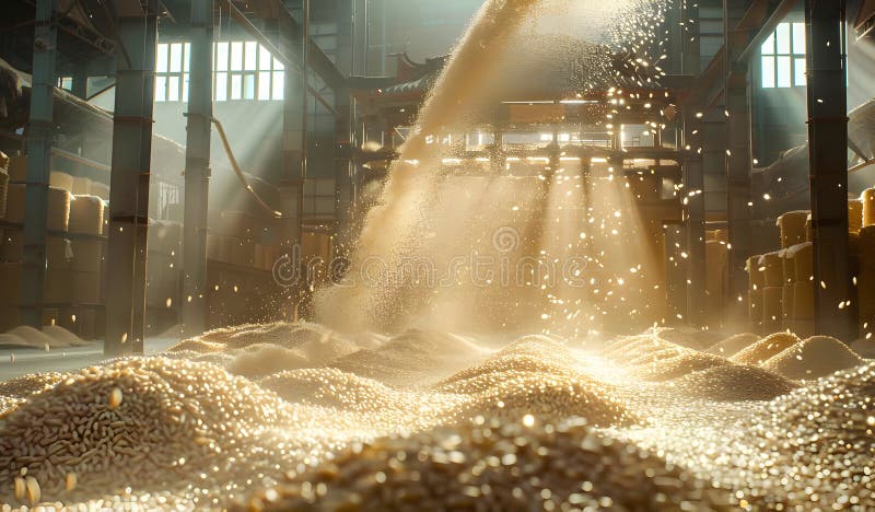 Millet Processing in the Factory Stock Image - Image of processing ...