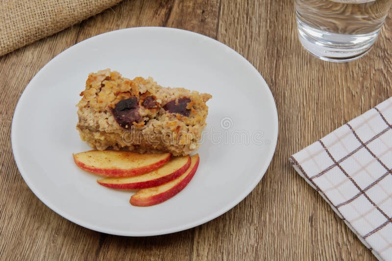 Millet Pudding with Apples on a Table Stock Photo - Image of gruel ...