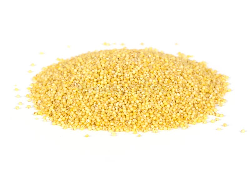 Millet seeds closeup stock photo. Image of cereal, spoon - 84519758