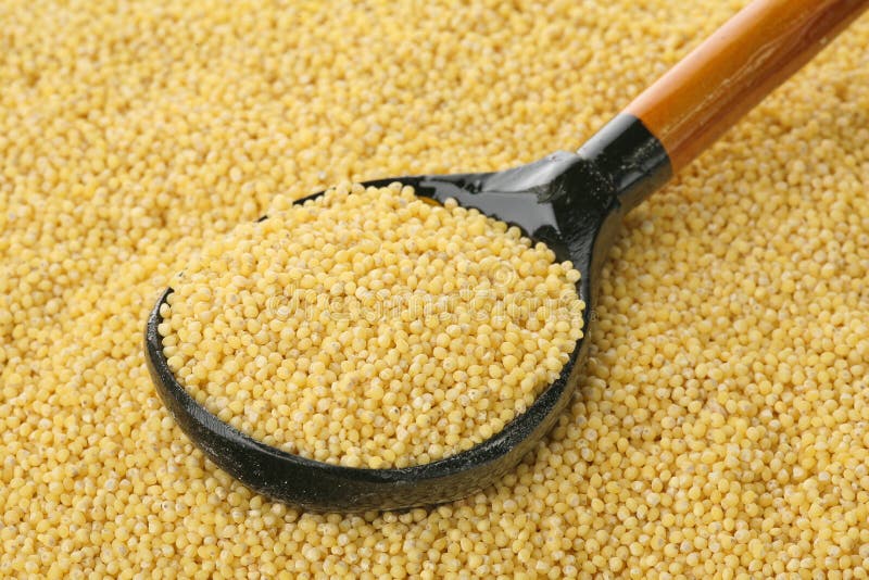 Millet in a spoon stock photo. Image of millet, kitchen - 9385678