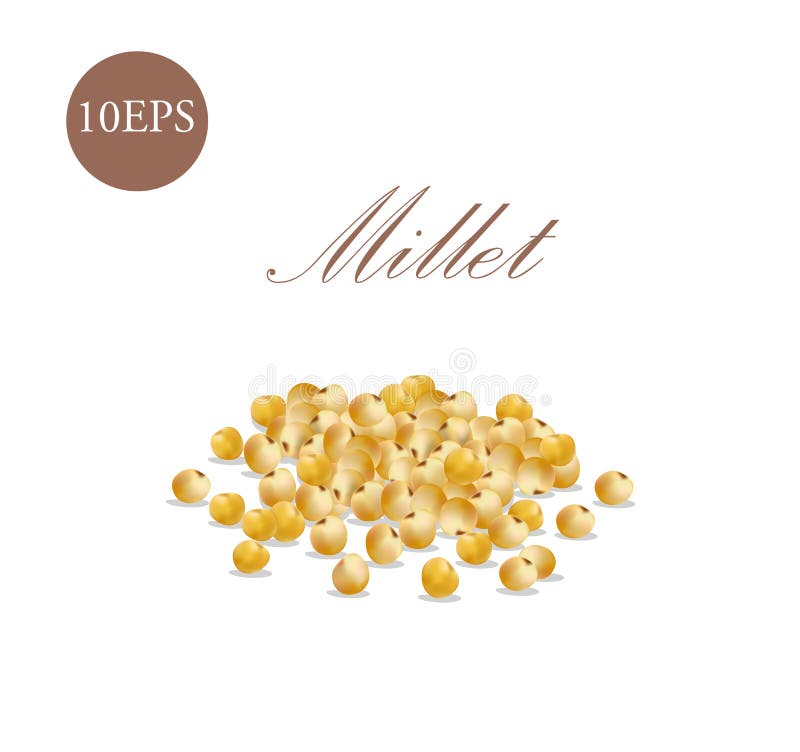 Millet Vector Cartoon Seamless Pattern for Template Farmer Market ...