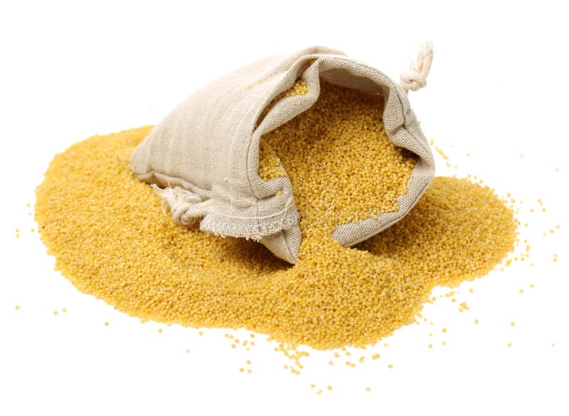 Millet on white background stock image. Image of closeup - 100163907