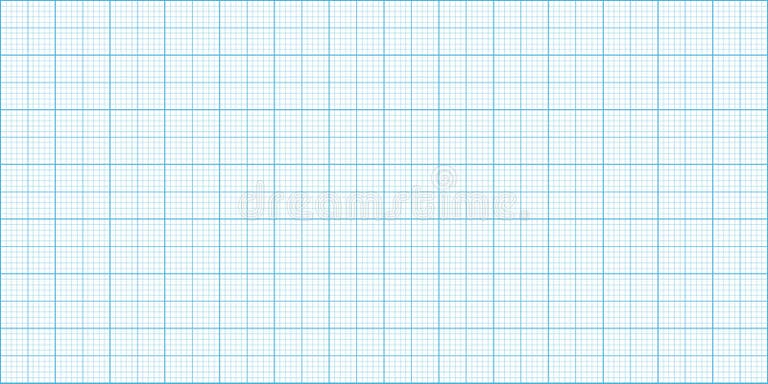 Millimeter Graph Paper. Lined Grid on White Background. Vector Blue ...