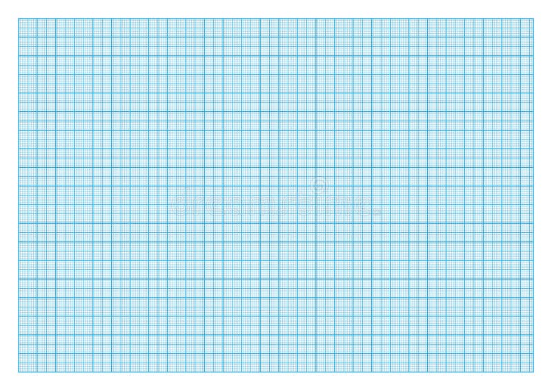 Millimeter Blue Paper A4 Format Vector Illustration on White Background ...