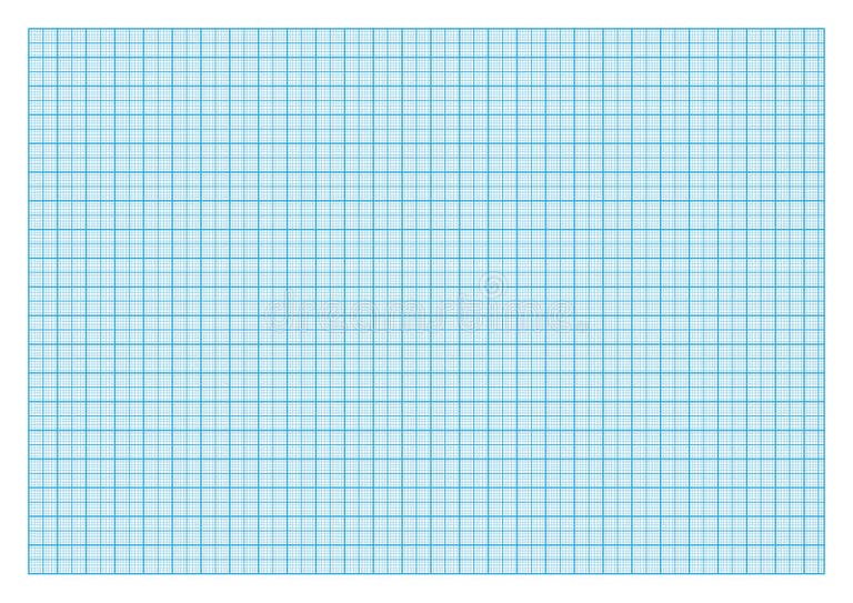Millimeter Blue Paper A4 Format Vector Illustration on White Background ...