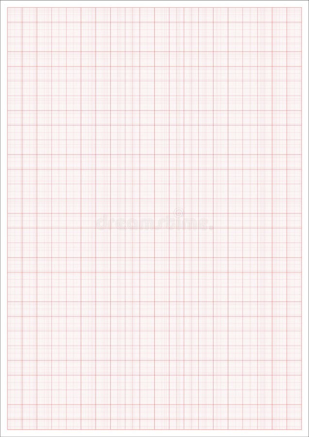 Millimeter Paper. Millimeterpapier Grid Red Ruler. A4 Graphic Vector ...