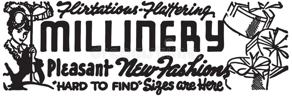 Millinery 3 stock illustration. Illustration of clip - 142095931