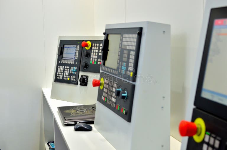 Milling CNC Machine Control Panel with Display Stock Image - Image of ...