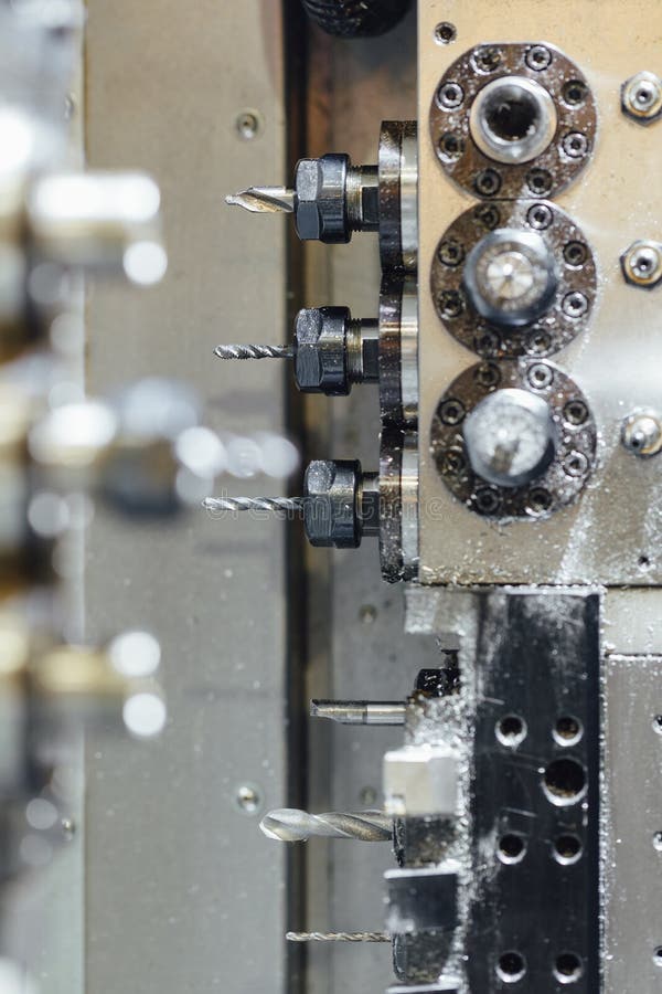 Milling Cnc Machine Drilling Heads Stock Photo - Image of objects ...