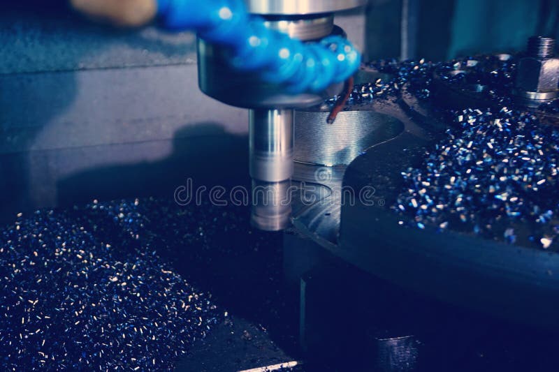 The Milling Cutter on the CNC Machine Processes the Gear Tooth Stock ...