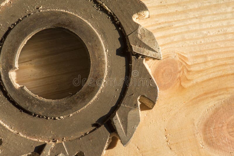 Milling Cutter and Lumber Board. Background for Design Stock Image ...
