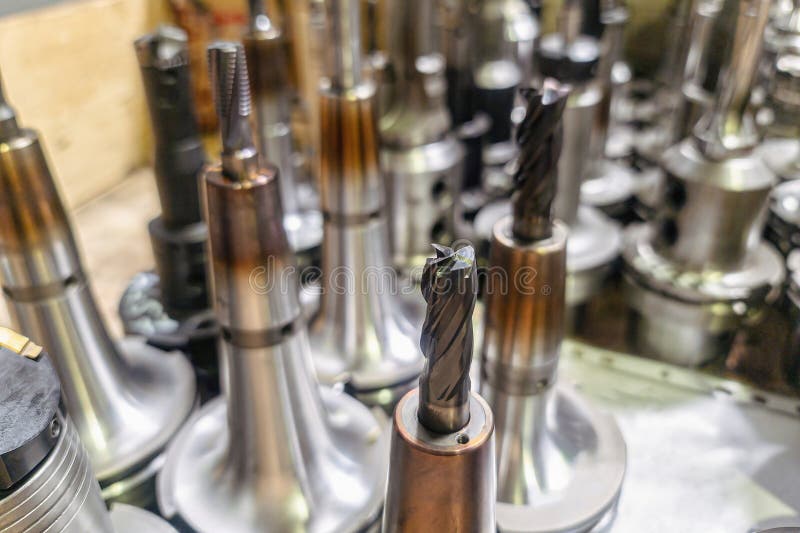 Milling Cutters for CNC Metalworking Machine Stock Photo - Image of ...