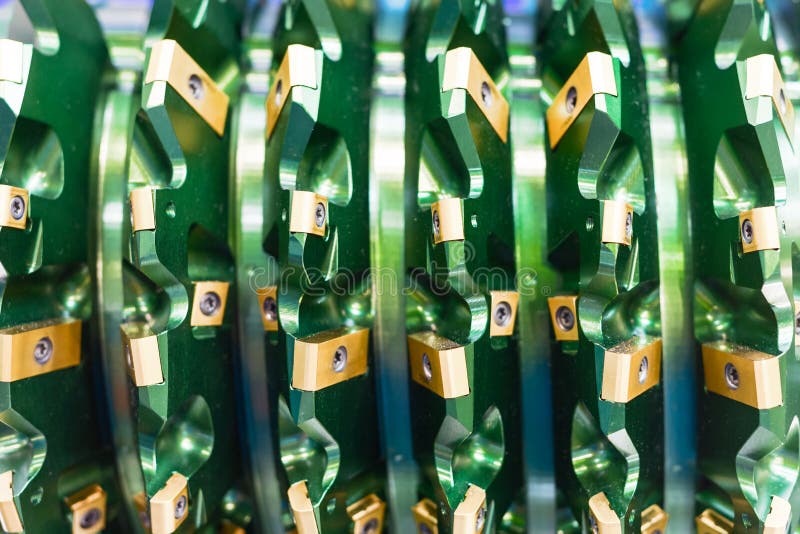 Milling cutters for metal stock photo. Image of factory - 148250800