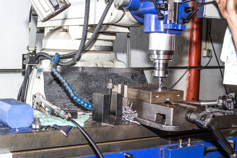 Milling and Drilling Machines Stock Photo - Image of closeup ...