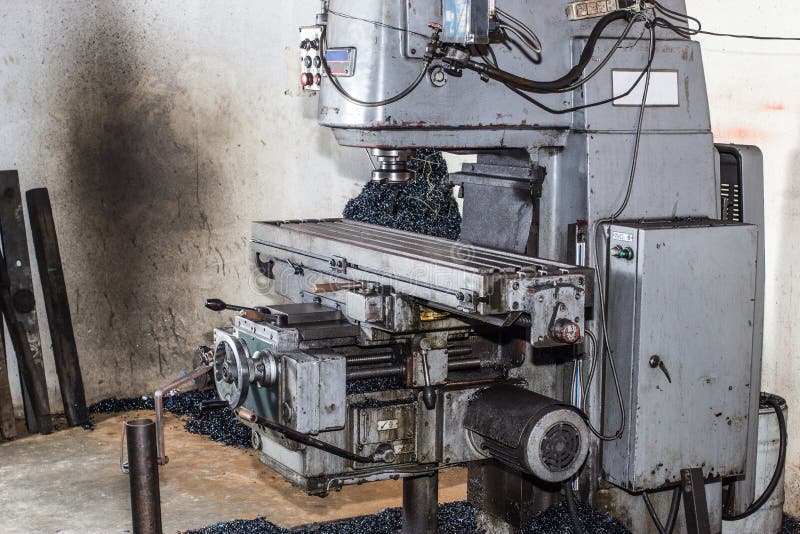 Milling and Drilling Machines Stock Image - Image of mill, control ...