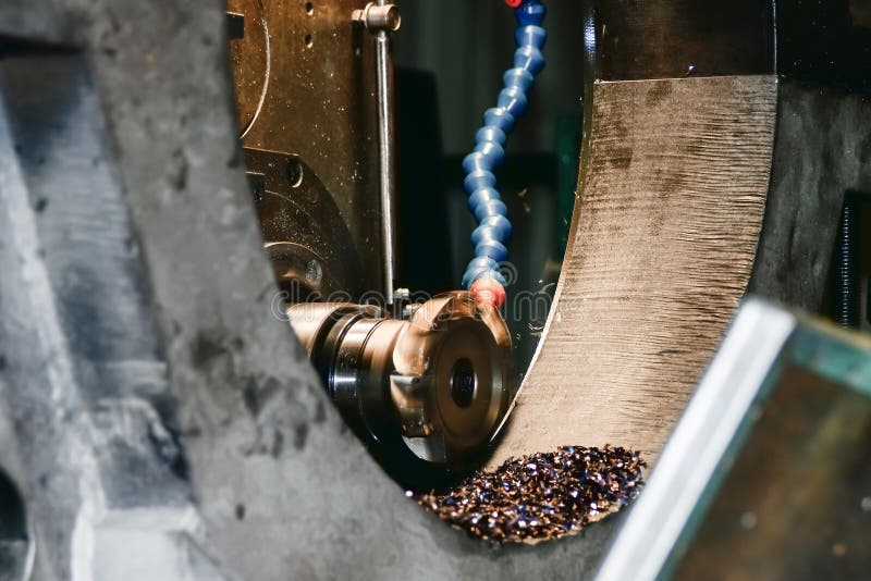 Milling of the Inner Surface with a High-speed Cutter Stock Photo ...