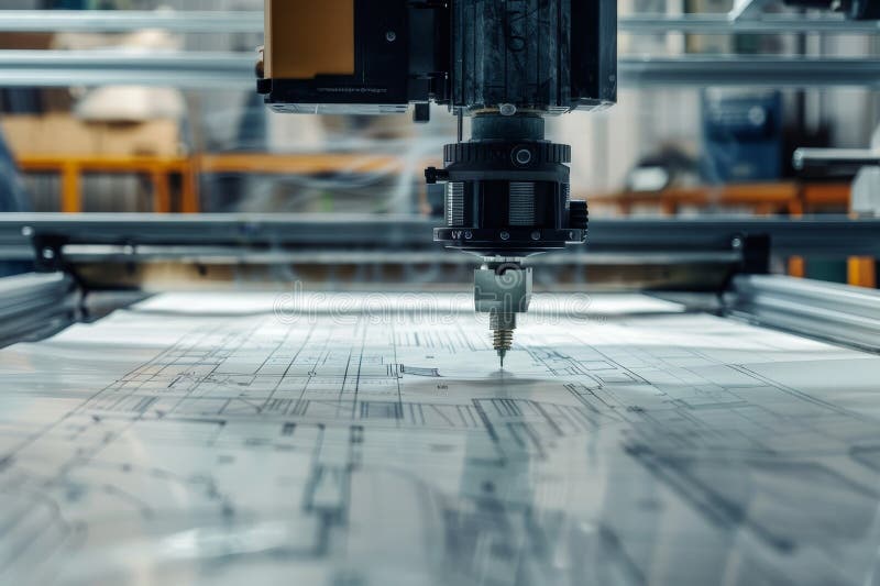 A Milling Machine in Action, Cutting a Piece of Metal with Precision ...