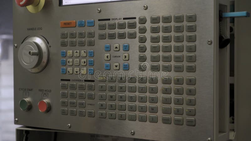 Milling Machine and Control Panel at the Factory. 4K Stock Video ...