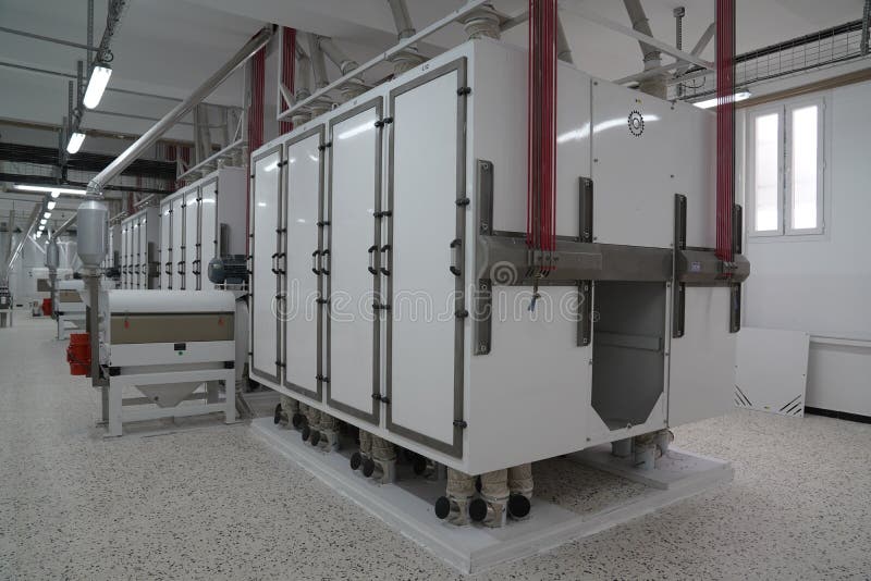 Milling Machine in Flour Factory. Automatic Production System ...
