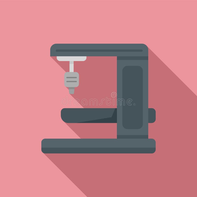 Milling Machine Gear Icon, Flat Style Stock Vector - Illustration of ...