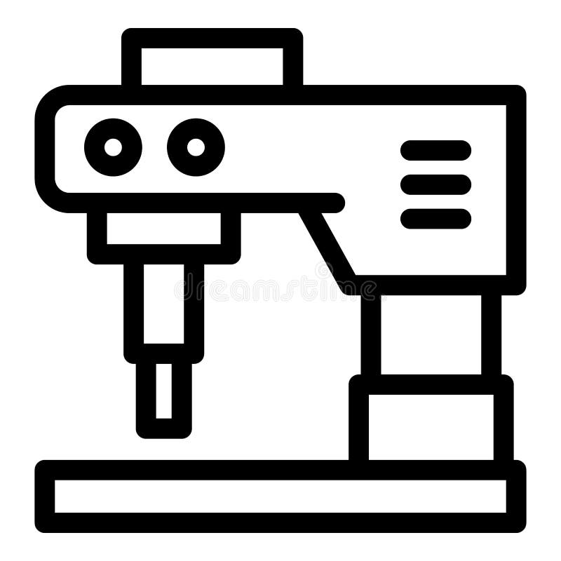 Milling Machine Icon, Outline Style Stock Vector - Illustration of ...