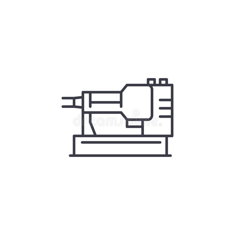 Turning Lathe Black Icon Concept. Turning Lathe Flat Vector Symbol ...