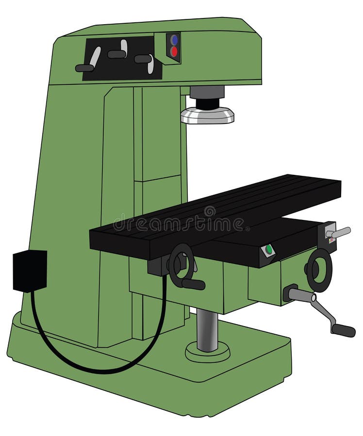 Milling machine stock vector. Illustration of cartoon - 36033380