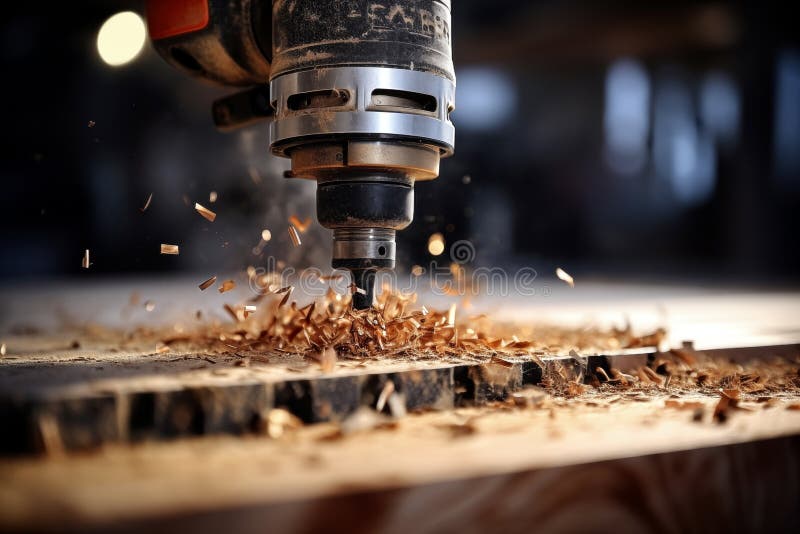 Precision Crafts with Milling Machine. Background with Selective Focus ...