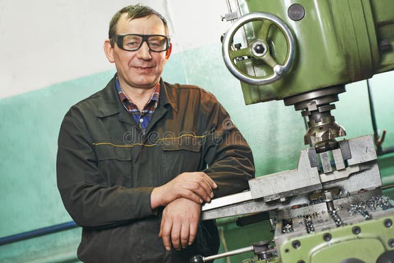 Milling machine operator stock image. Image of operator - 39965863