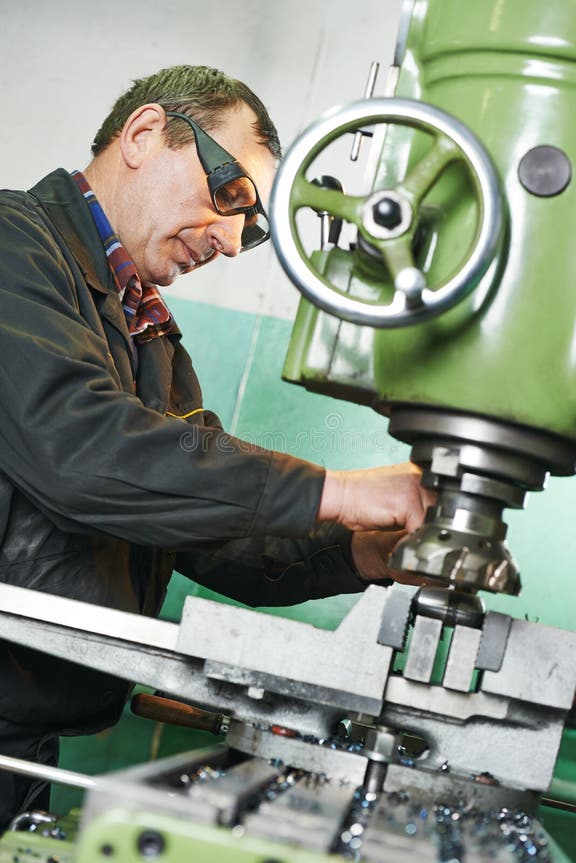 Milling machine operator stock image. Image of operator - 44648829