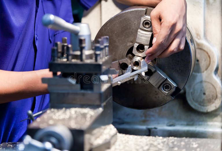 Milling Machine Operator Working Stock Image - Image of mill, industry ...