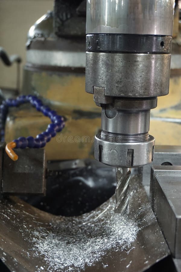 Milling machine process stock photo. Image of metalwork - 72279802