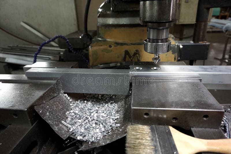 Milling machine process stock photo. Image of metalwork - 72279802