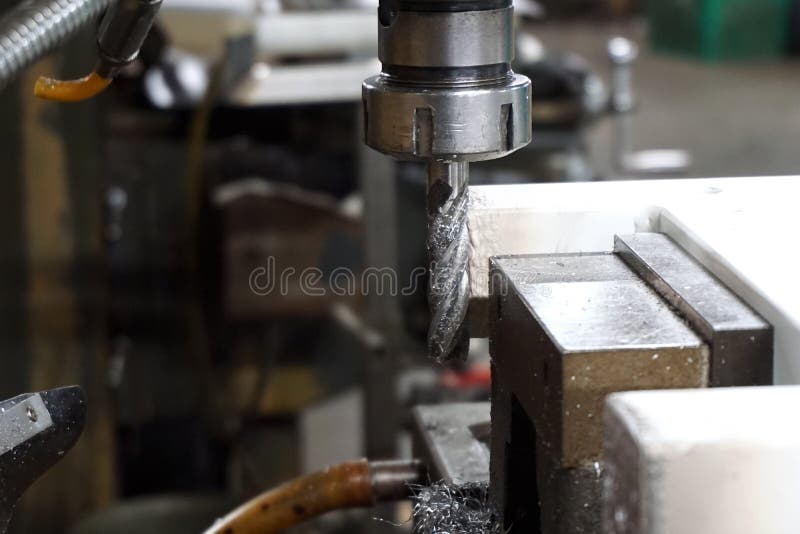 Milling machine process stock image. Image of automated - 74315235
