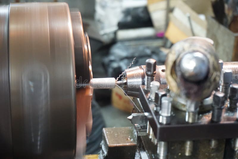 Milling machine process stock image. Image of industry - 103829633