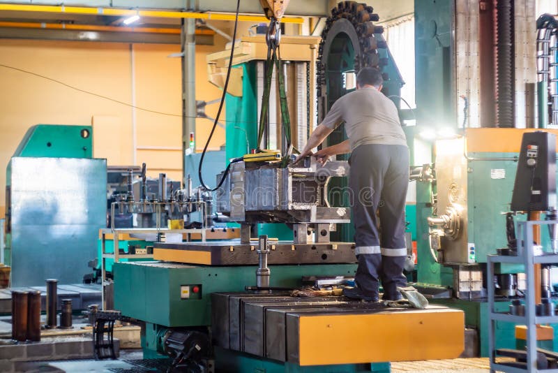 The Milling Machine Sets the Part on the Cnc Machine Editorial Image ...