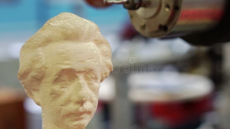 An Imitation of the Creation of a Bust of Albert Einstein. Stock ...