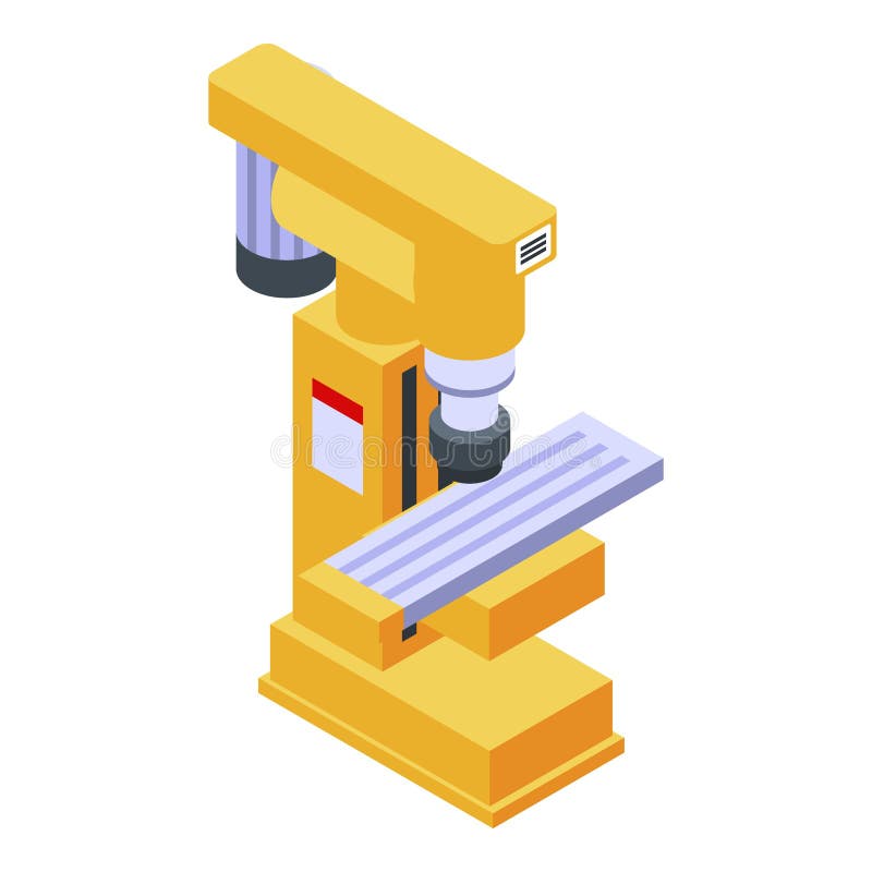 Milling Machine Tool Icon, Isometric Style Stock Vector - Illustration ...