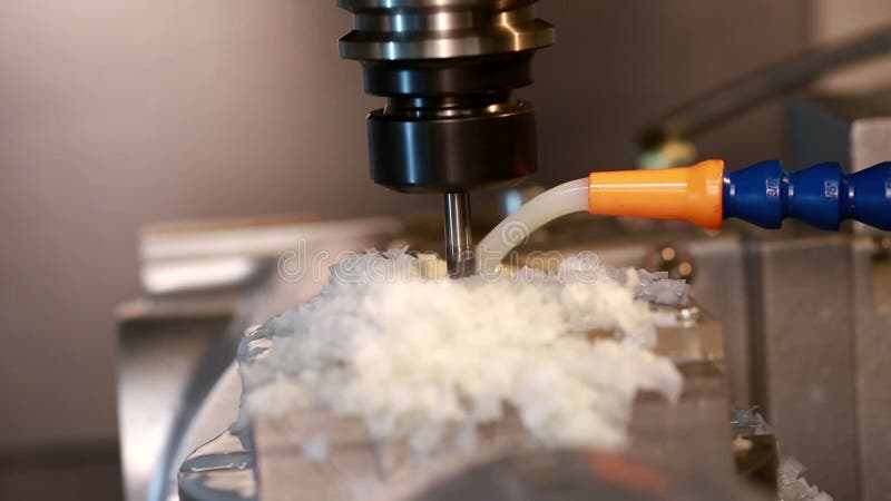 Milling Machine. View of Grease Flows To Cutter Stock Video - Video of ...