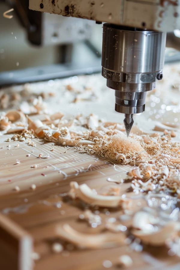 Milling Machine Working on Wood, Ideal for Carpentry Projects Stock ...