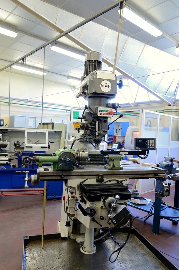 Milling machines stock image. Image of technology, mechanical - 56229707